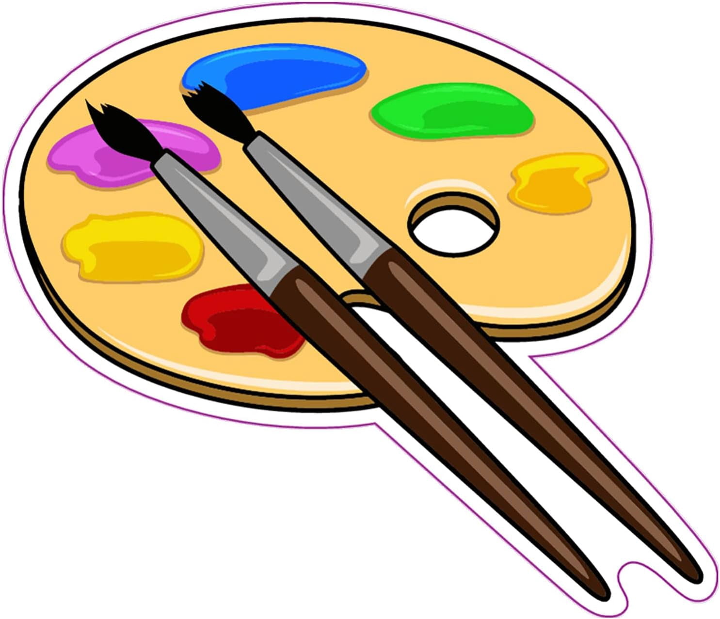 WickedGoodz Paint Palette Vinyl Decal - Art Artist Bumper Sticker ...