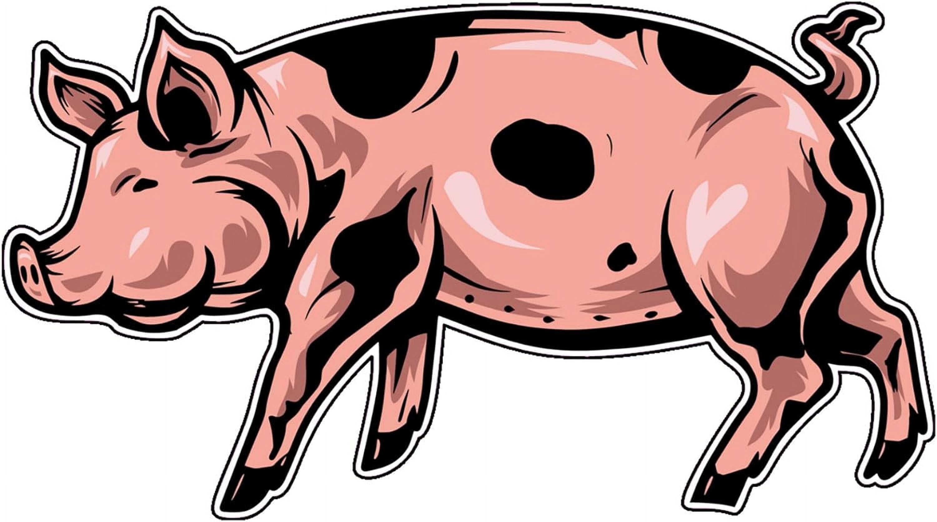 WickedGoodz Pig Vinyl Decal - Farm Hog Bumper Sticker - for Laptops ...