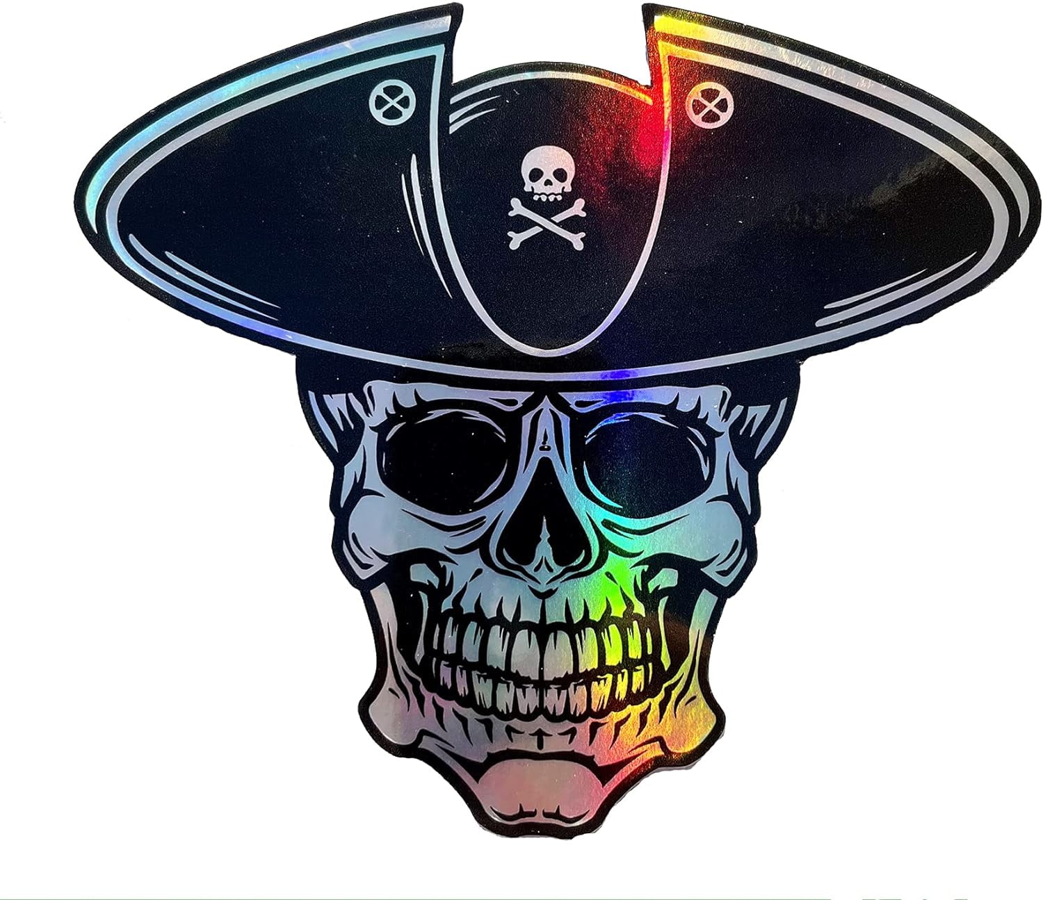 WickedGoodz Pirate Captain Holographic Vinyl Decal - Jolly Roger Bumper ...