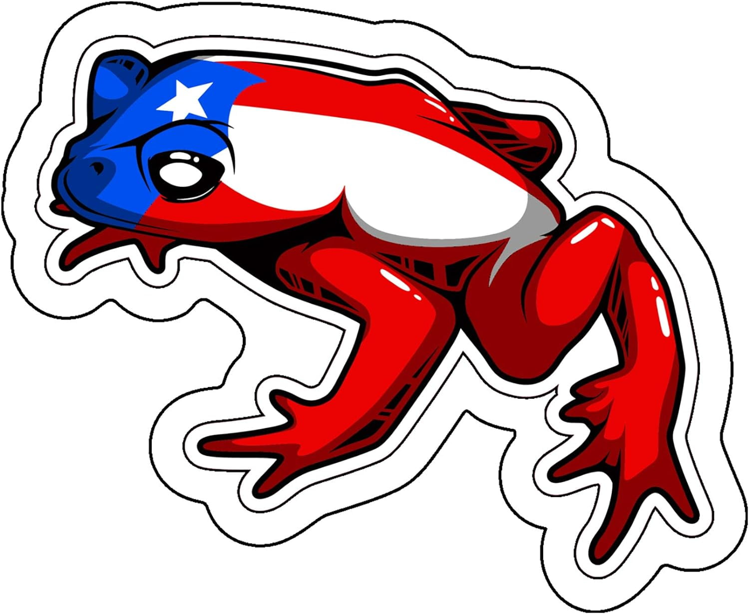 WickedGoodz Rana Tree Frog Vinyl Decal - Puerto Rican Bumper Sticker ...