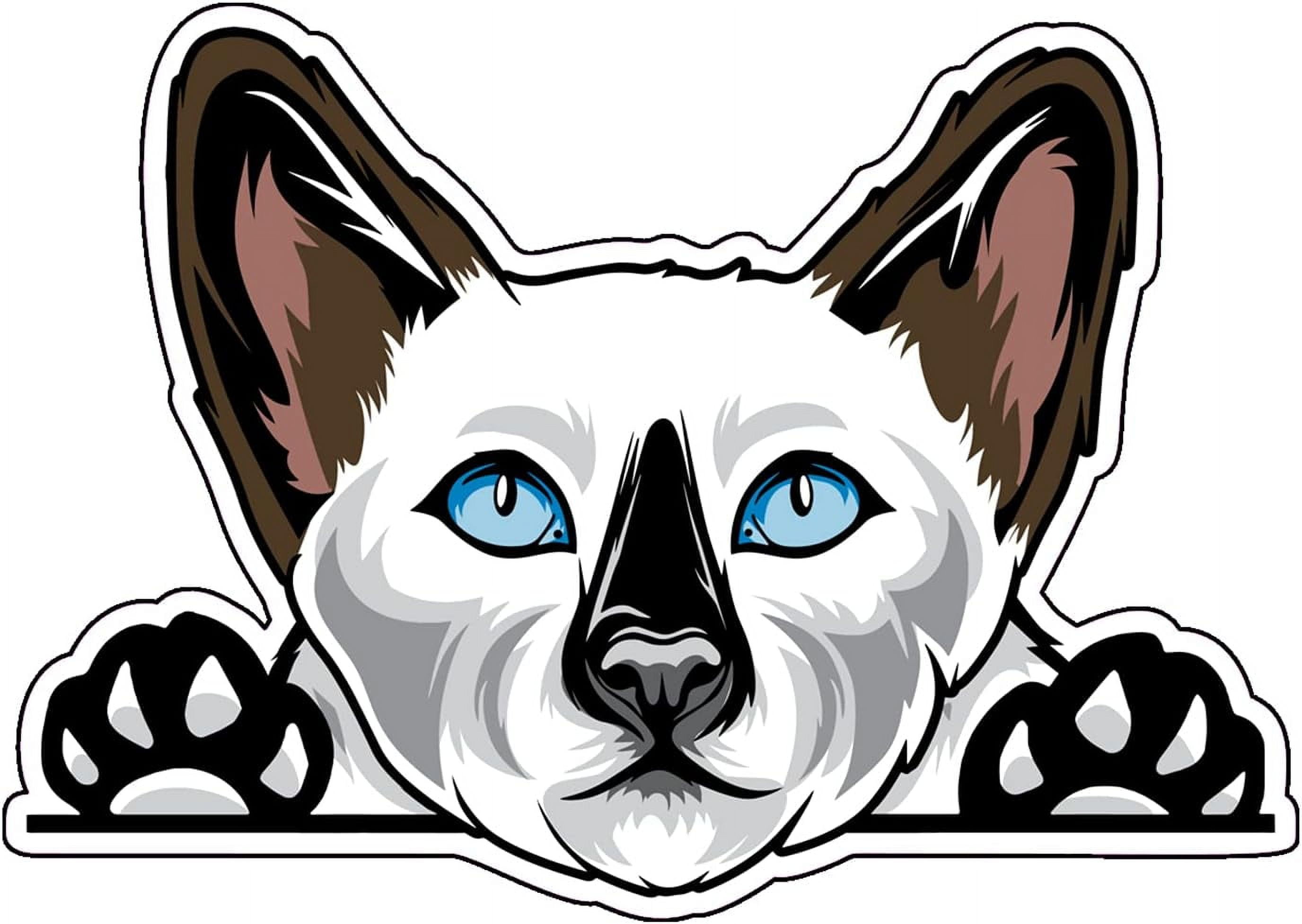 WickedGoodz Siamese Cat Vinyl Decal - Kitty Bumper Sticker - for ...
