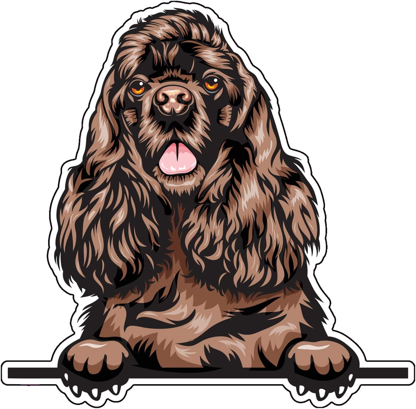 WickedGoodz Smiling Cocker Spaniel Vinyl Decal - Dog Breed Bumper ...
