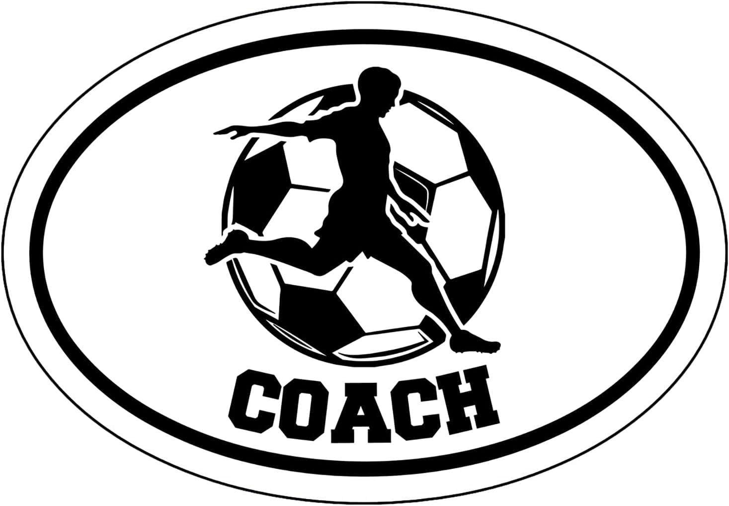WickedGoodz Soccer Coach Vinyl Decal - Football Bumper Sticker - for ...