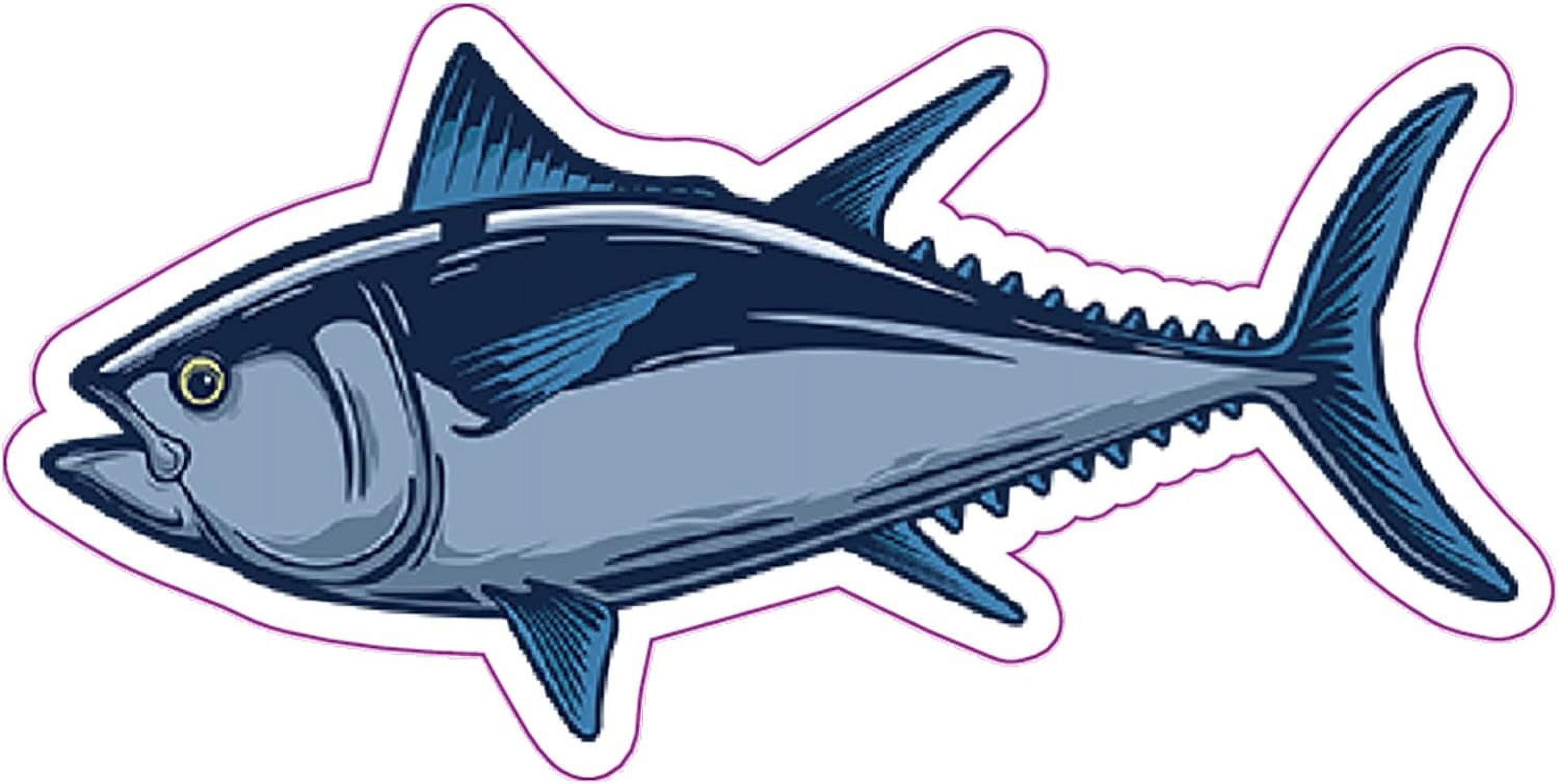 WickedGoodz Tuna Vinyl Decal - Fishing Bumper Sticker - Perfect for ...