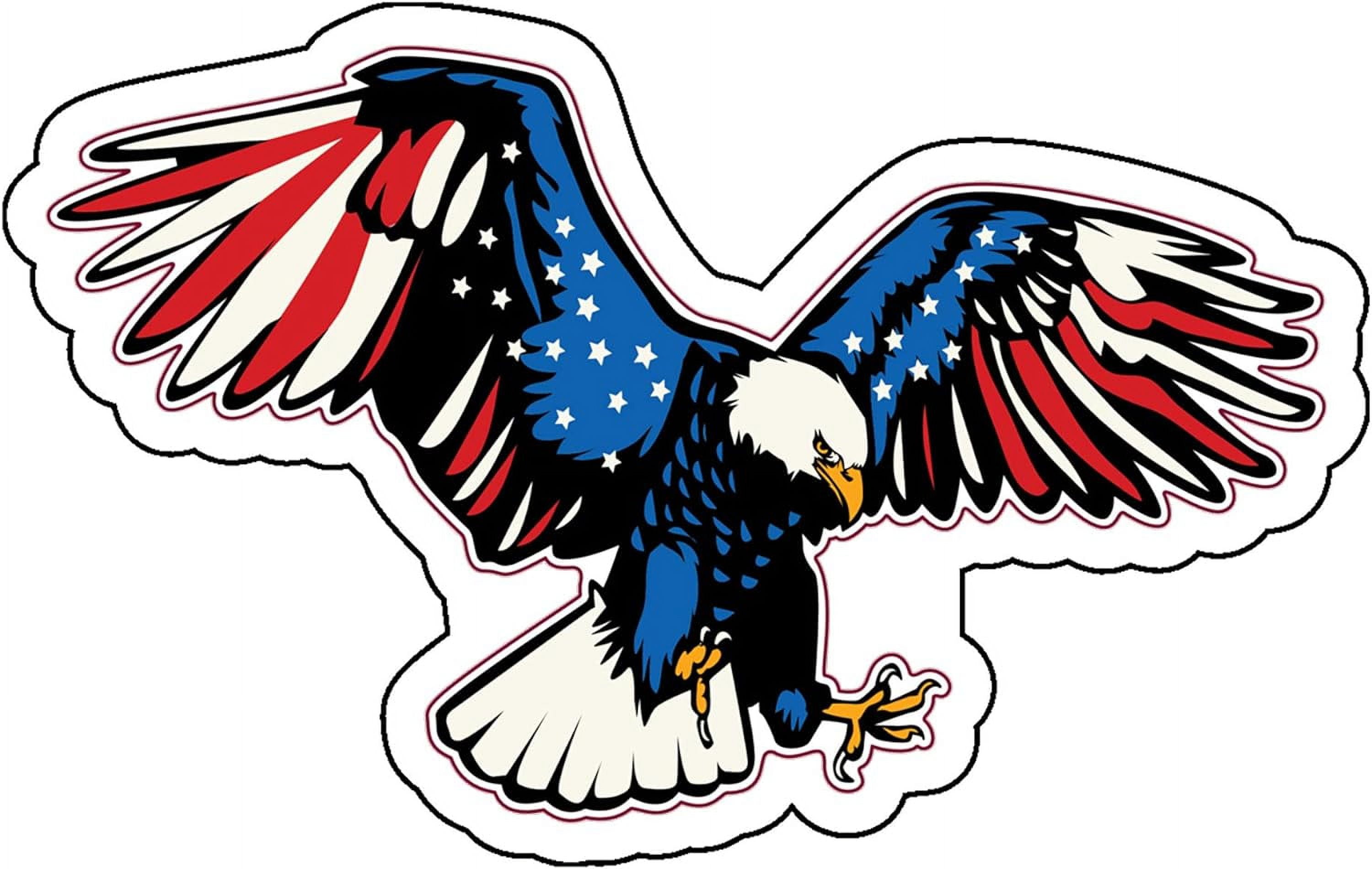 WickedGoodz United States Flag Eagle Vinyl Decal - Patriotic Bumper ...