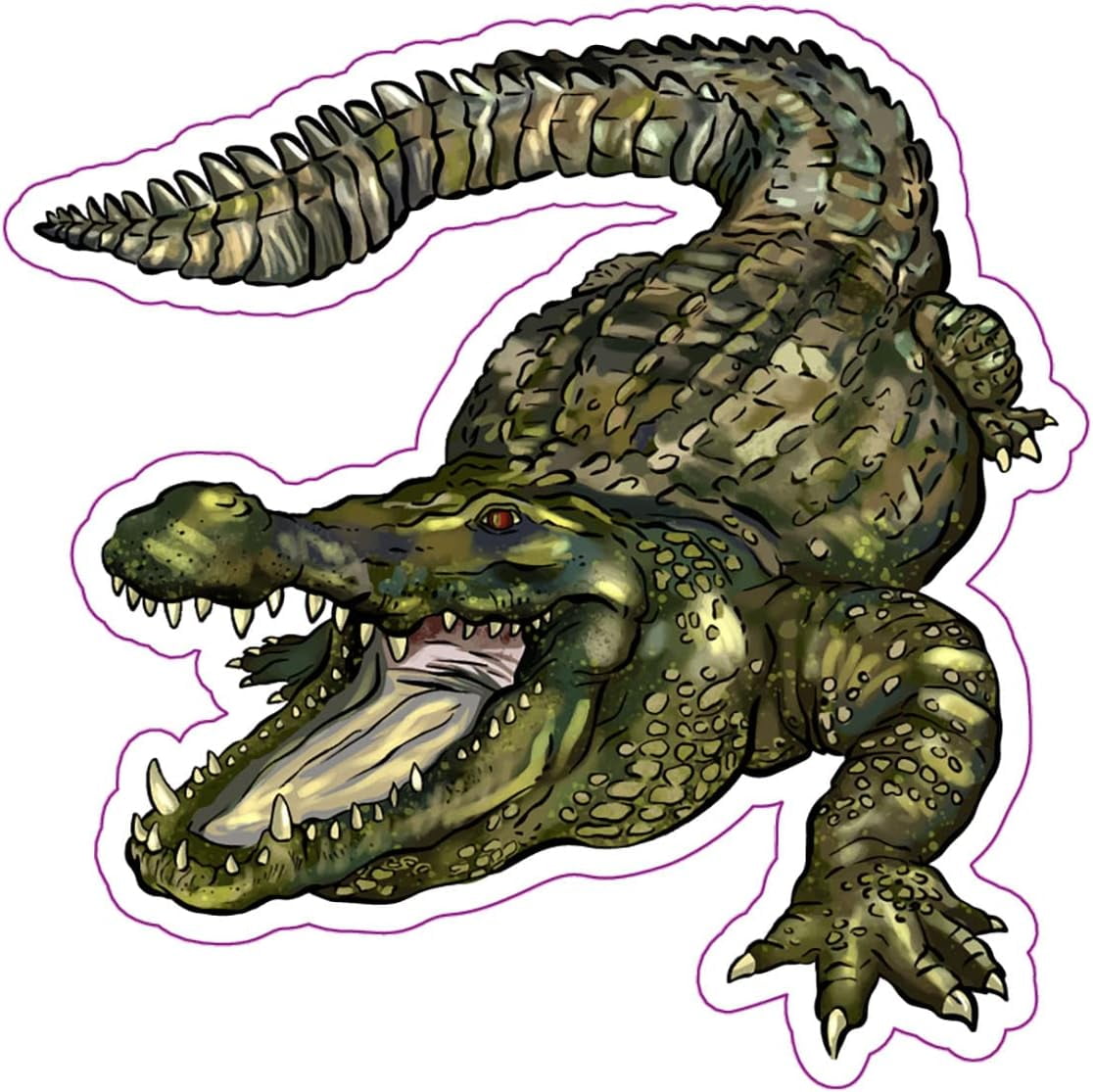 Wickedgoodz Alligator Vinyl Decal - Southern Bumper Sticker - for ...