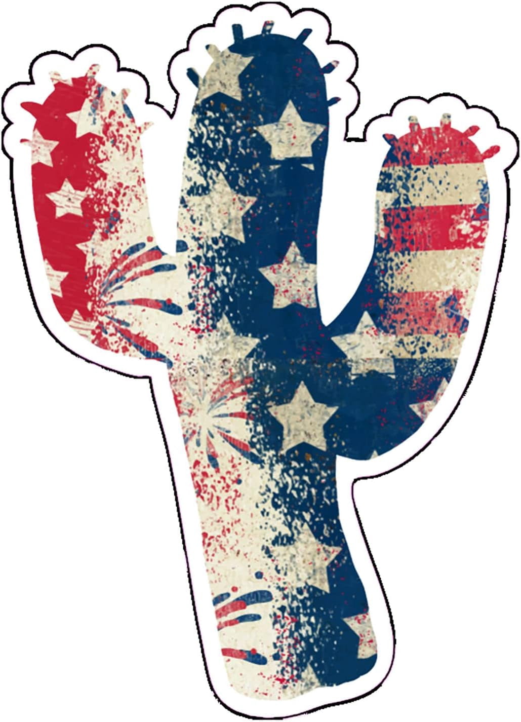 Wickedgoodz American Flag Cactus Vinyl Decal - Western Bumper Sticker ...
