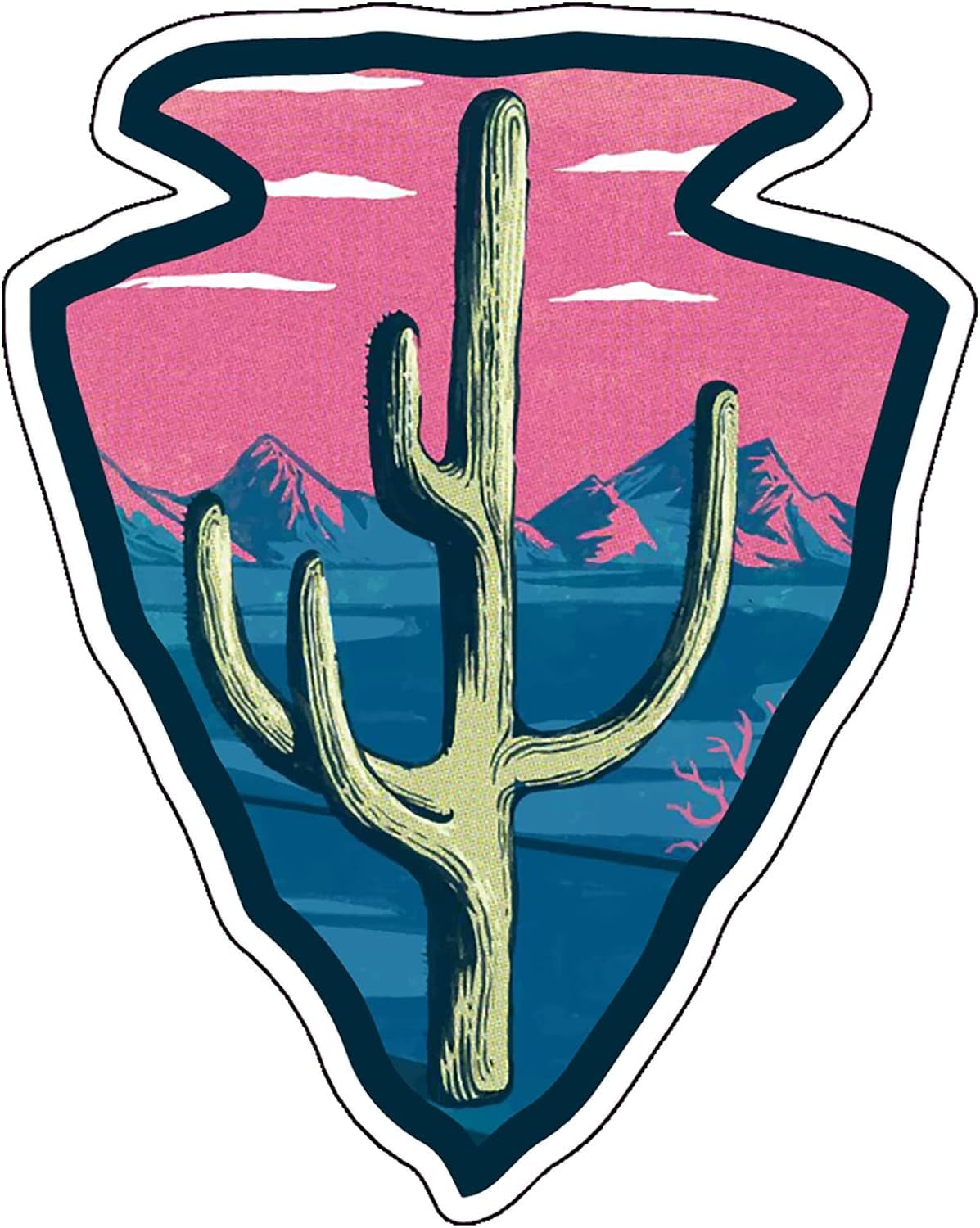 Wickedgoodz Cactus Arrowhead Vinyl Decal - Western Bumper Sticker - for ...