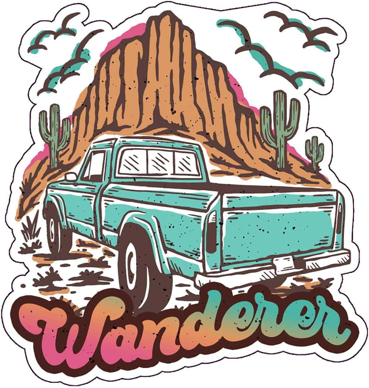 Wickedgoodz Desert Wanderer Vinyl Decal - Western Bumper Sticker - for ...