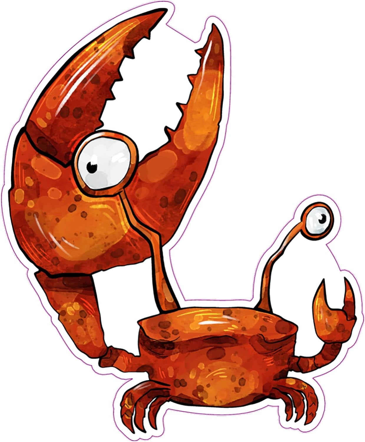 Wickedgoodz Funny Crab Vinyl Decal - Beach Bumper Sticker - for Laptops ...