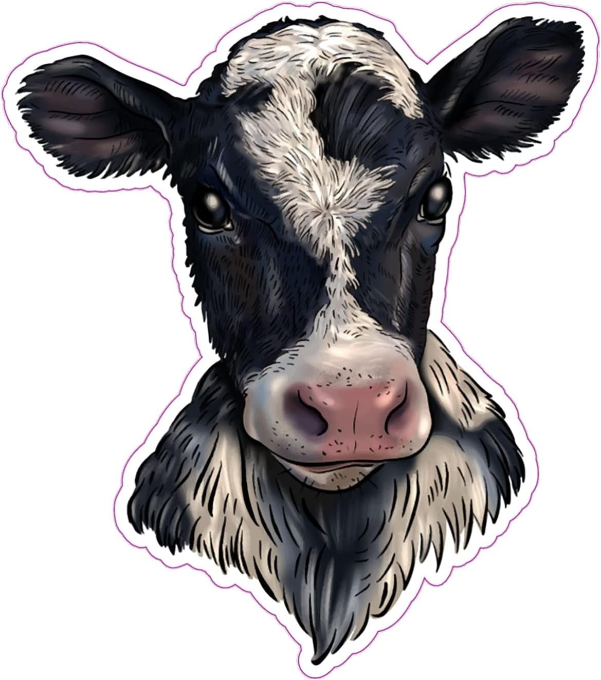 Wickedgoodz Holstein Cow Calf Vinyl Decal - Farming Bumper Sticker ...