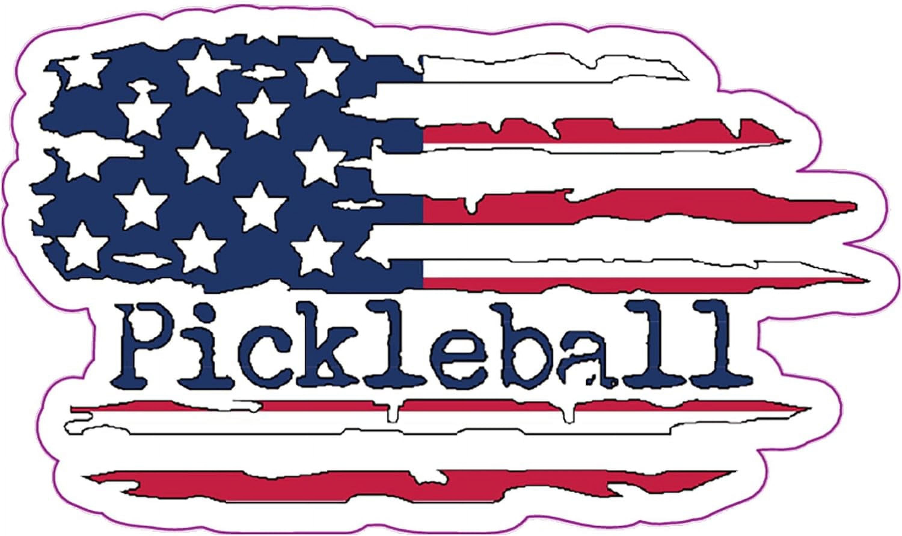 Wickedgoodz Pickleball American Flag Vinyl Decal - Patriotic Pickleball ...