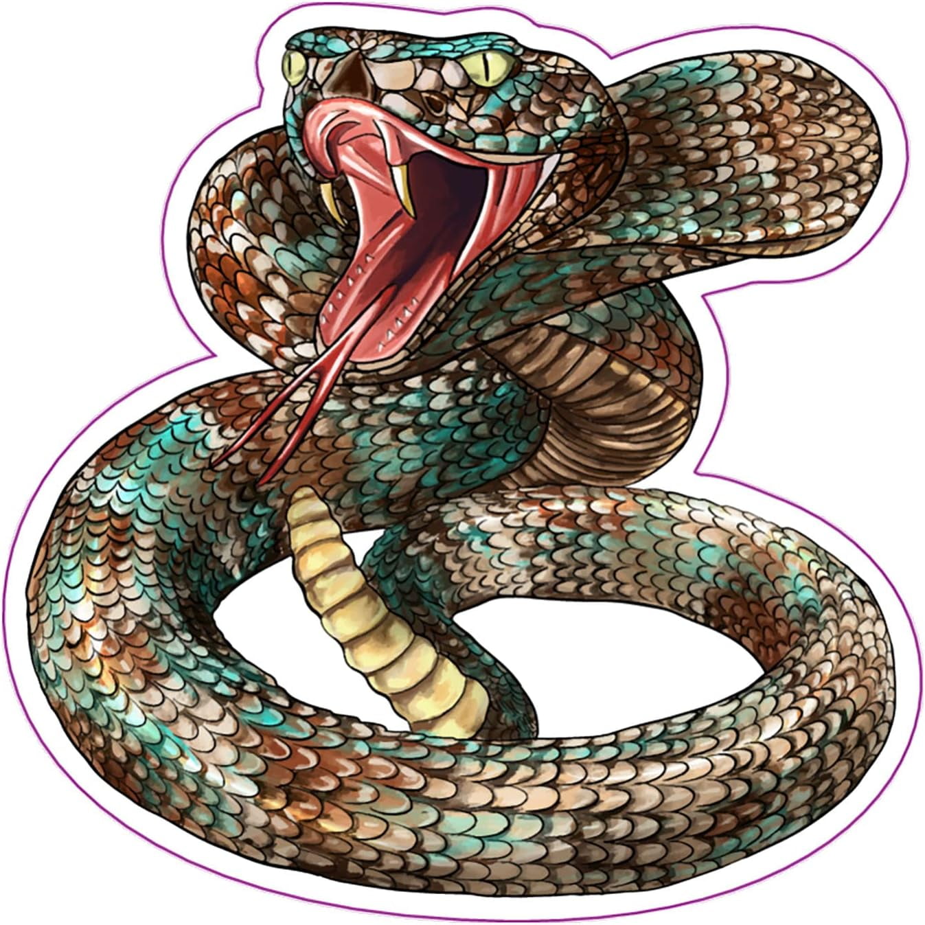 Wickedgoodz Western Rattlesnake Vinyl Decal - Snake Bumper Sticker ...