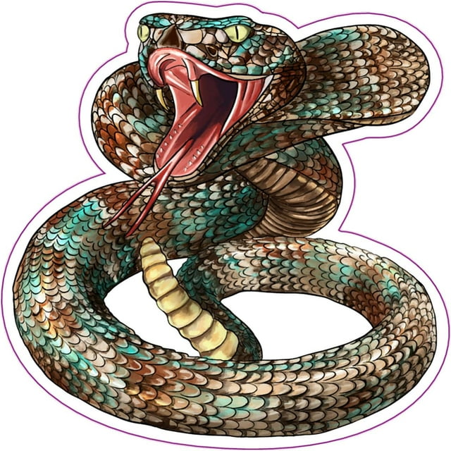 Wickedgoodz Western Rattlesnake Vinyl Decal - Snake Bumper Sticker ...