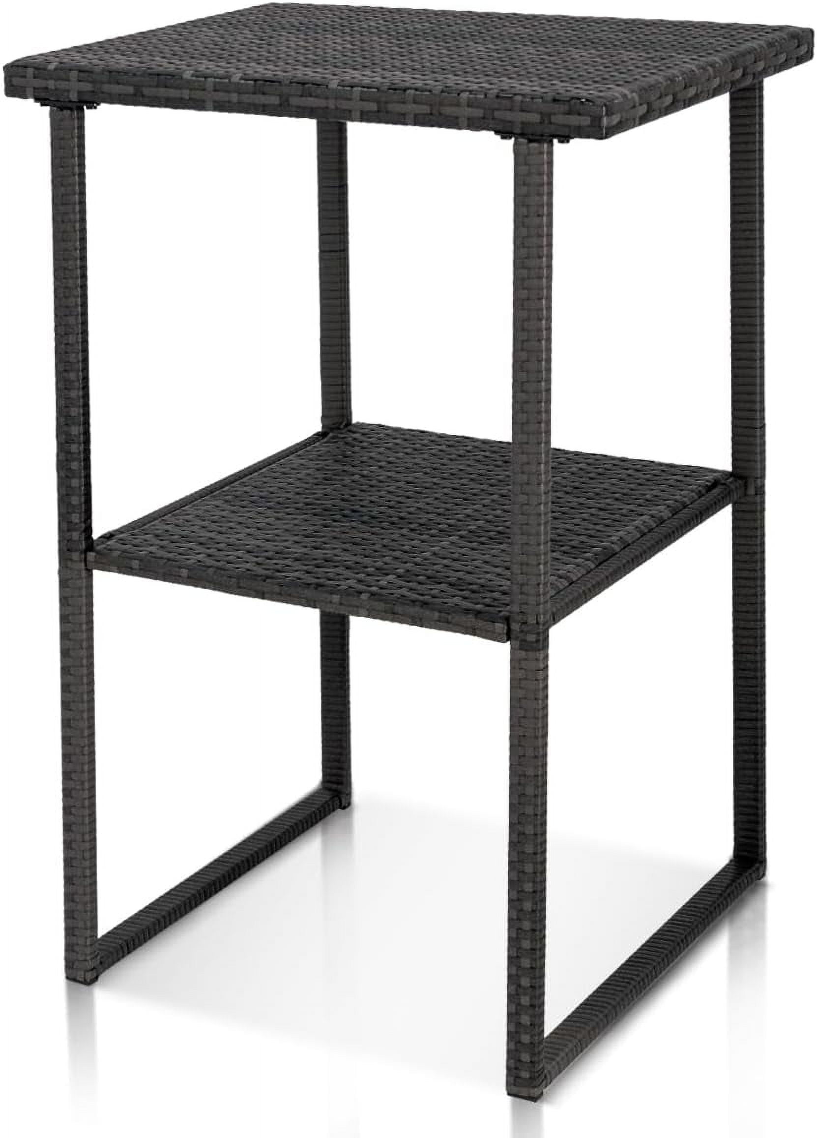 Wicker Bar Table, 36 Inch Counter Height Patio High Top Dining Table ...