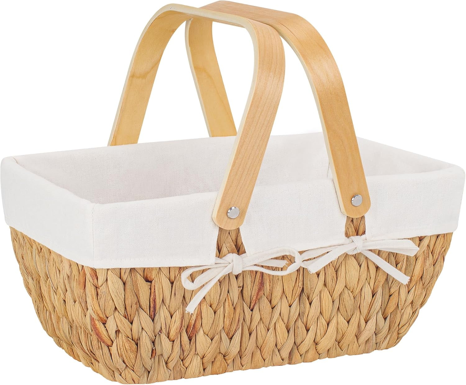 Wicker Basket with Handles, Wedding Decoration Easter Basket with Liner ...