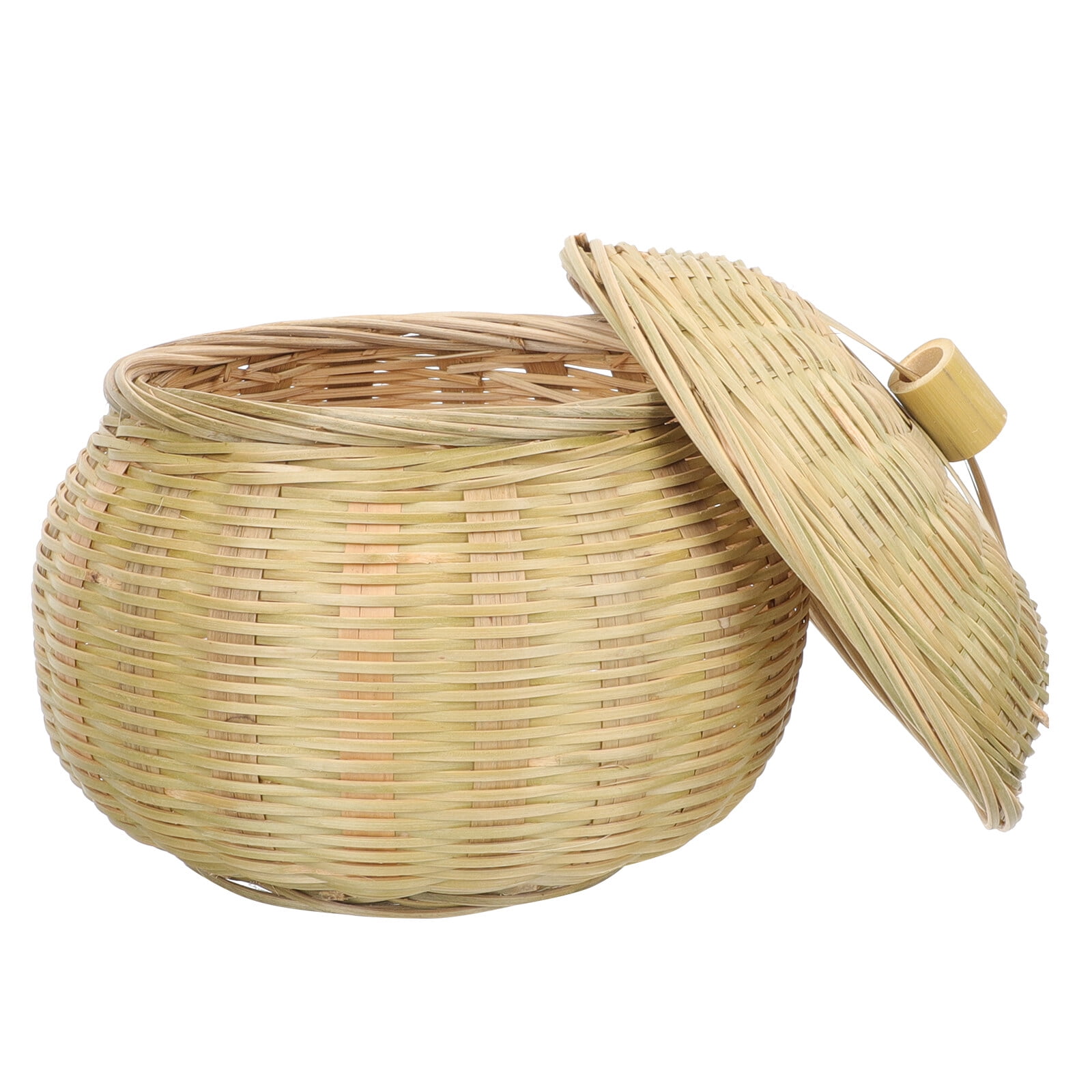 Wicker Baskets Imitation Rattan Bamboo Storage Lightweight Compact ...