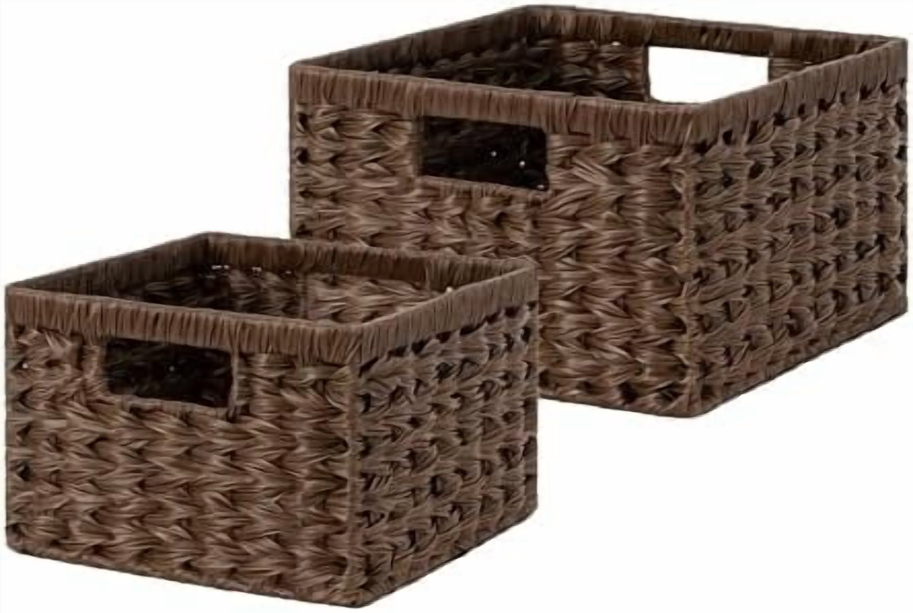 Wicker Baskets for Organizing, Storage Basket for Shelves, Square Shelf ...
