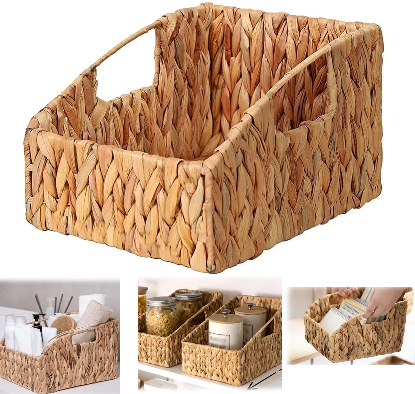 Wicker Baskets for Storage, Wicker Baskets with Built-in Handles ...
