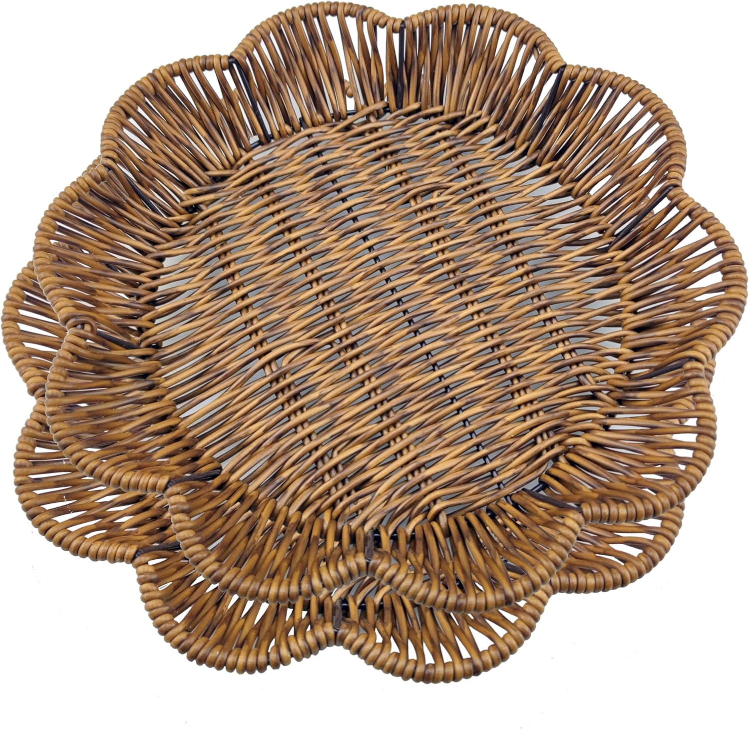 Wicker Bread Basket, Tabletop Food Serving Trays,Handwoven Storage ...