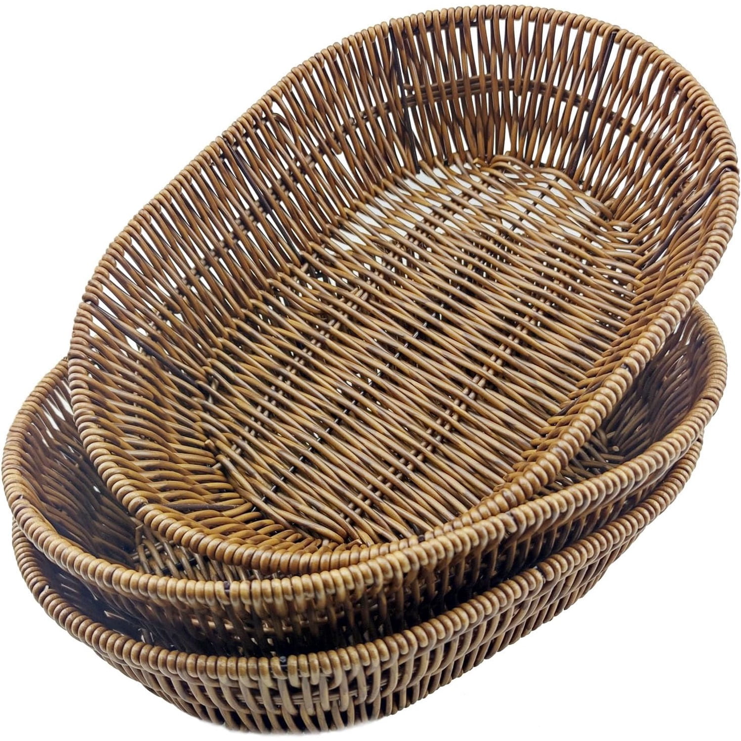 Wicker Bread Baskets,Tabletop Food Serving Baskets,Handwoven Storage ...