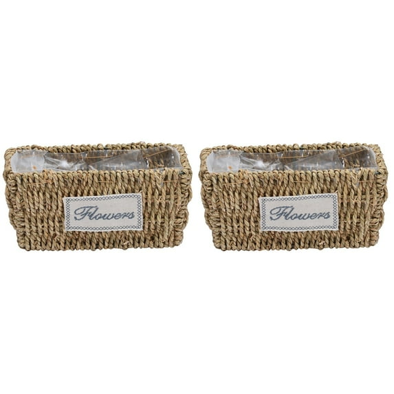 Wicker Flower Storage Basket Woven Girls Wedding Indoor Pot Basket ...