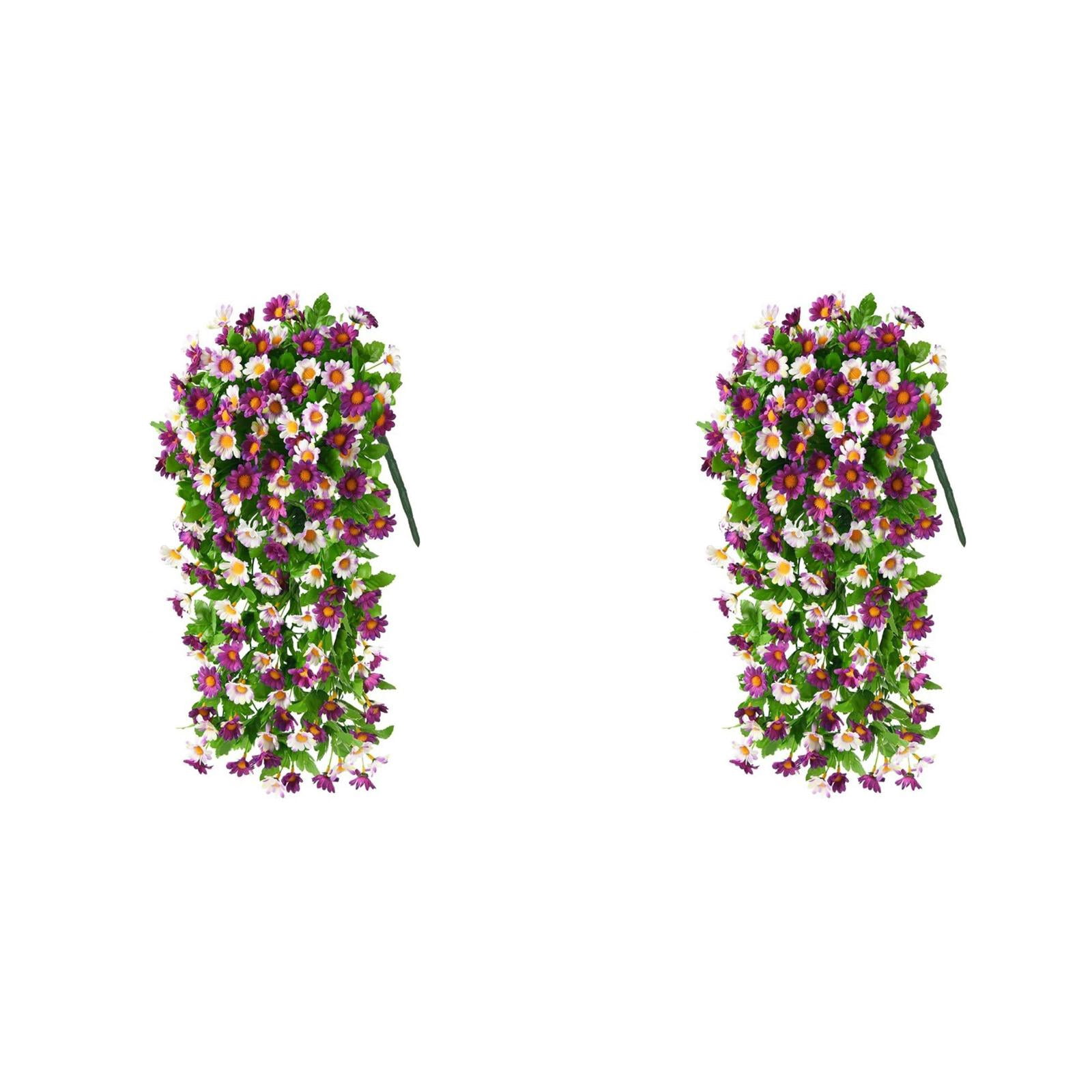 Wicker Hanging Basket, Roll Up Fabric Artificial Flower Wall, Fake ...