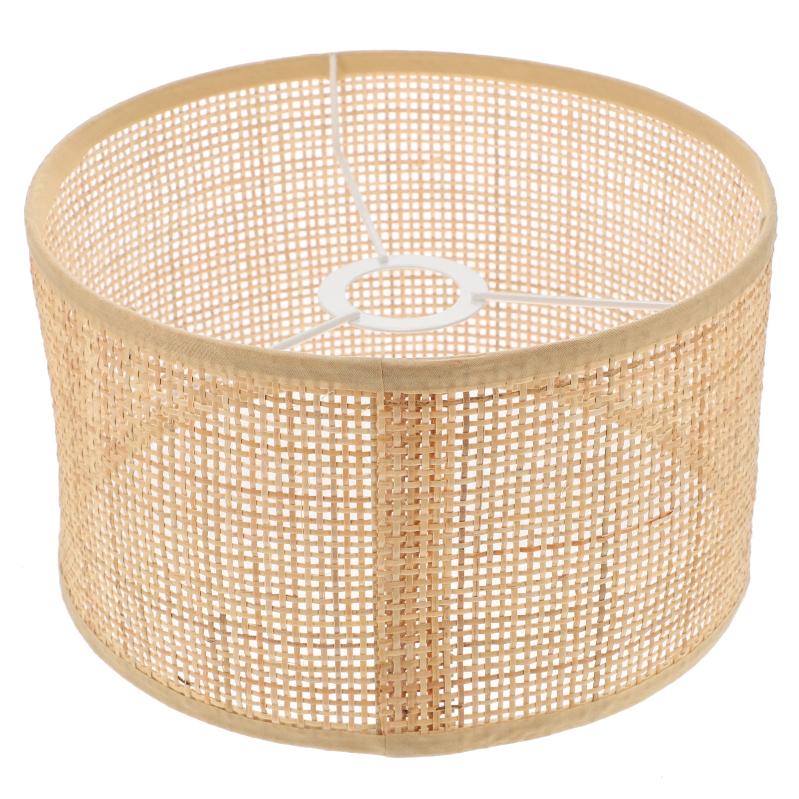 Wicker Lamp Shade Rattan Chandelier Ceiling Light Cover Clip On Bulb ...