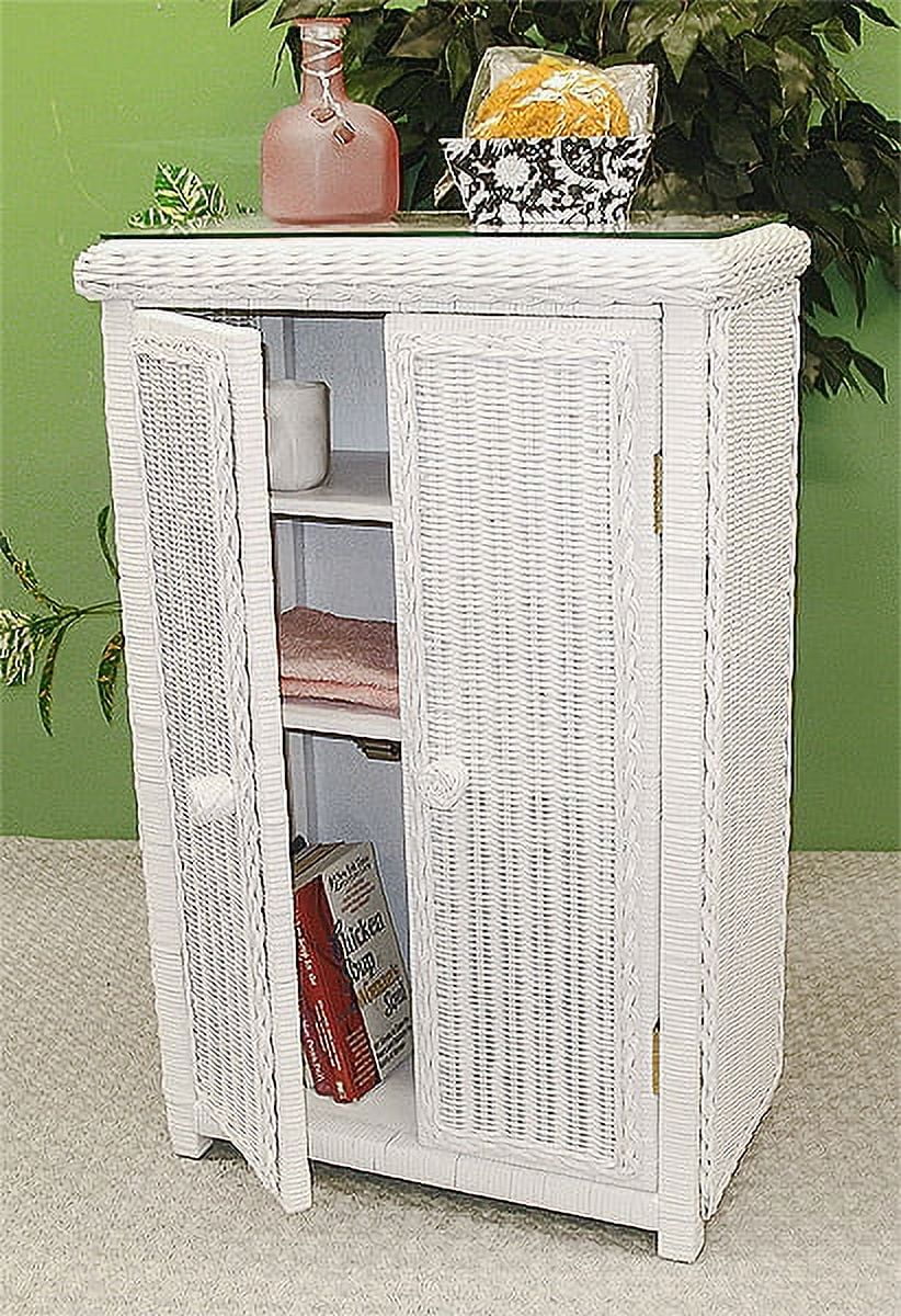 Wicker Linen Cabinet, White - Walmart.com
