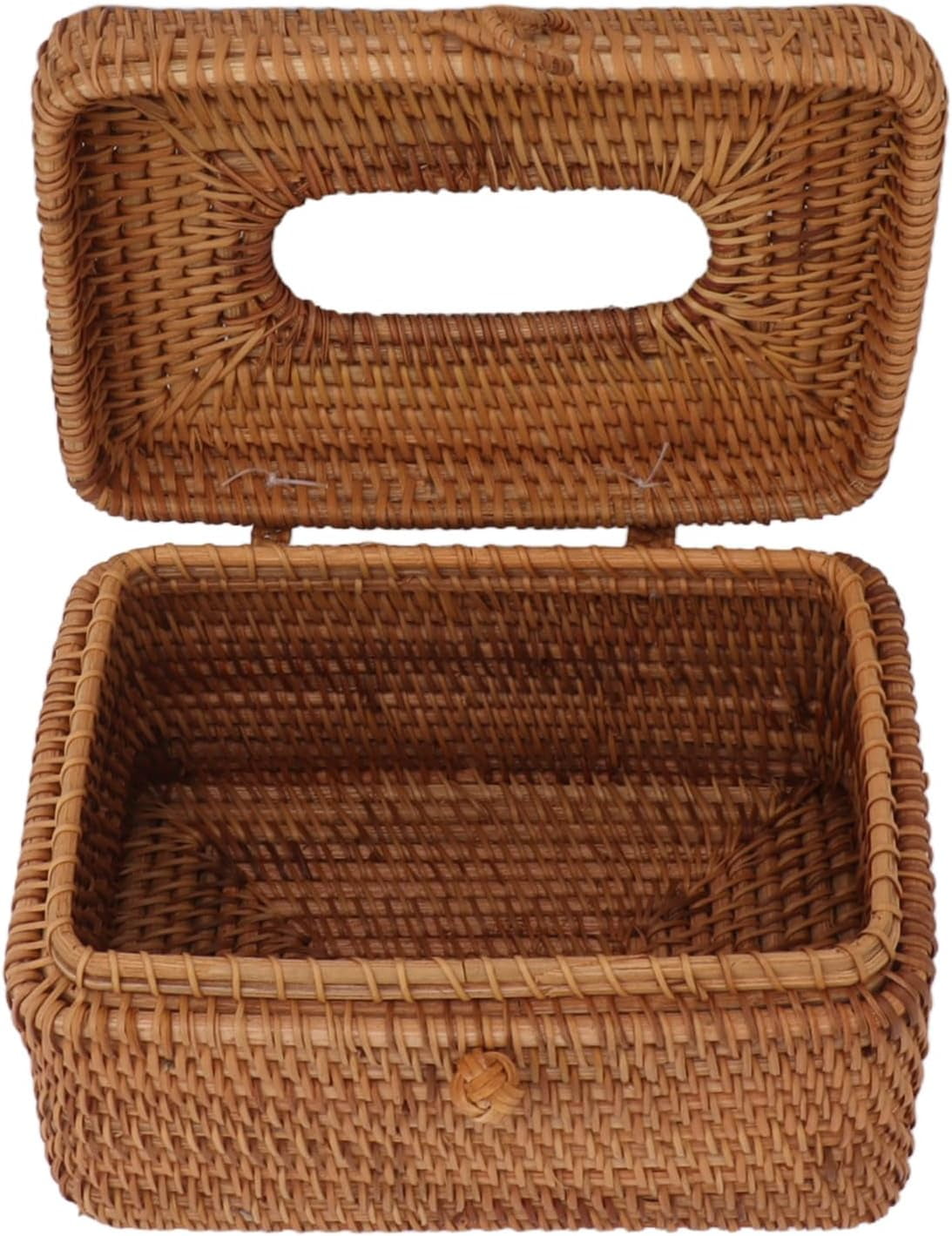 Wicker Napkin Holder, Rectangular Rattan Tissue Box Cover Rattan Woven ...