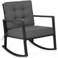 Wicker Rocking Chair Outdoor Glider Rattan Rocker Chair With Cushion