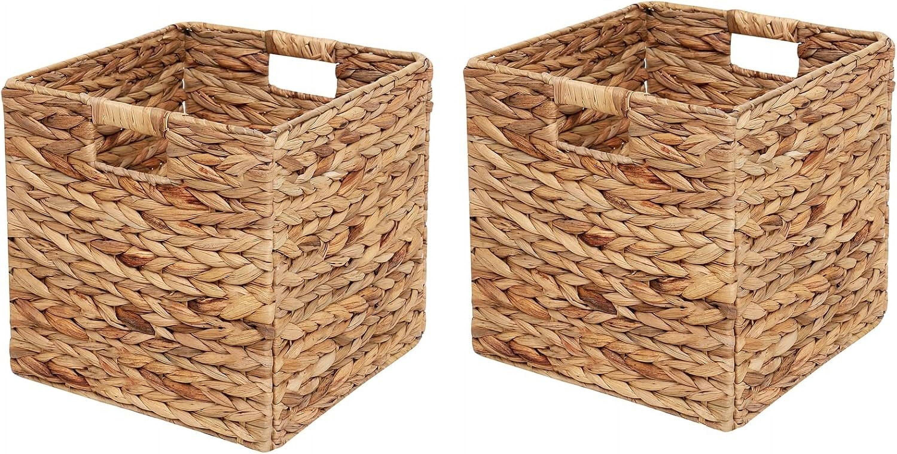 Wicker Storage Basket Water Hyacinth Woven Basket Wicker Storage Cubes ...