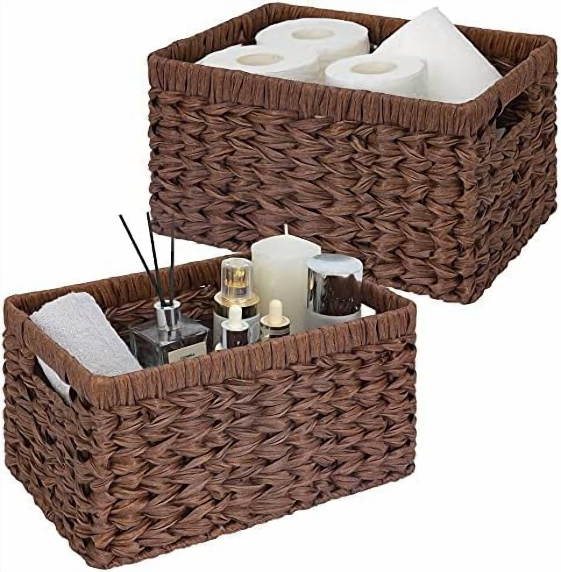 Wicker Storage Baskets for Shelves, Wicker Baskets for Organizing ...
