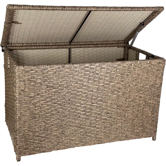 Wicker Storage Trunk, 42.3 Gallon (160L) Handwoven Wicker Chest, Large ...