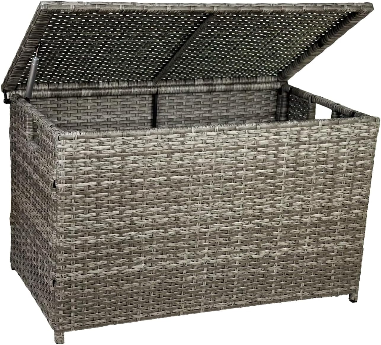 Wicker Storage Trunk, 42.3 Gallon (160L) Large Wicker Basket with Lid ...