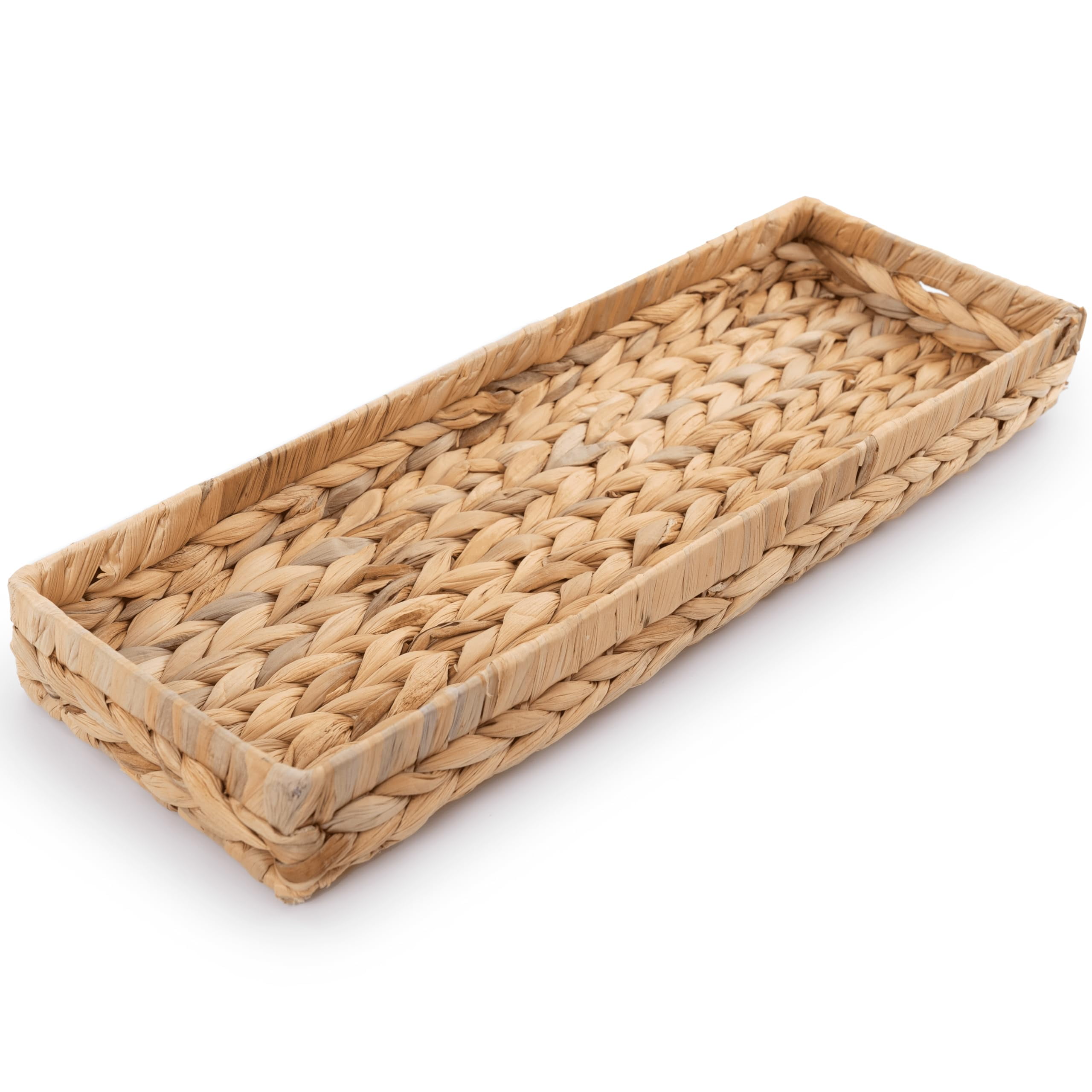 Wicker Toilet Tank Basket, 16 Inch Toilet Tank Tray for Bathroom Long ...