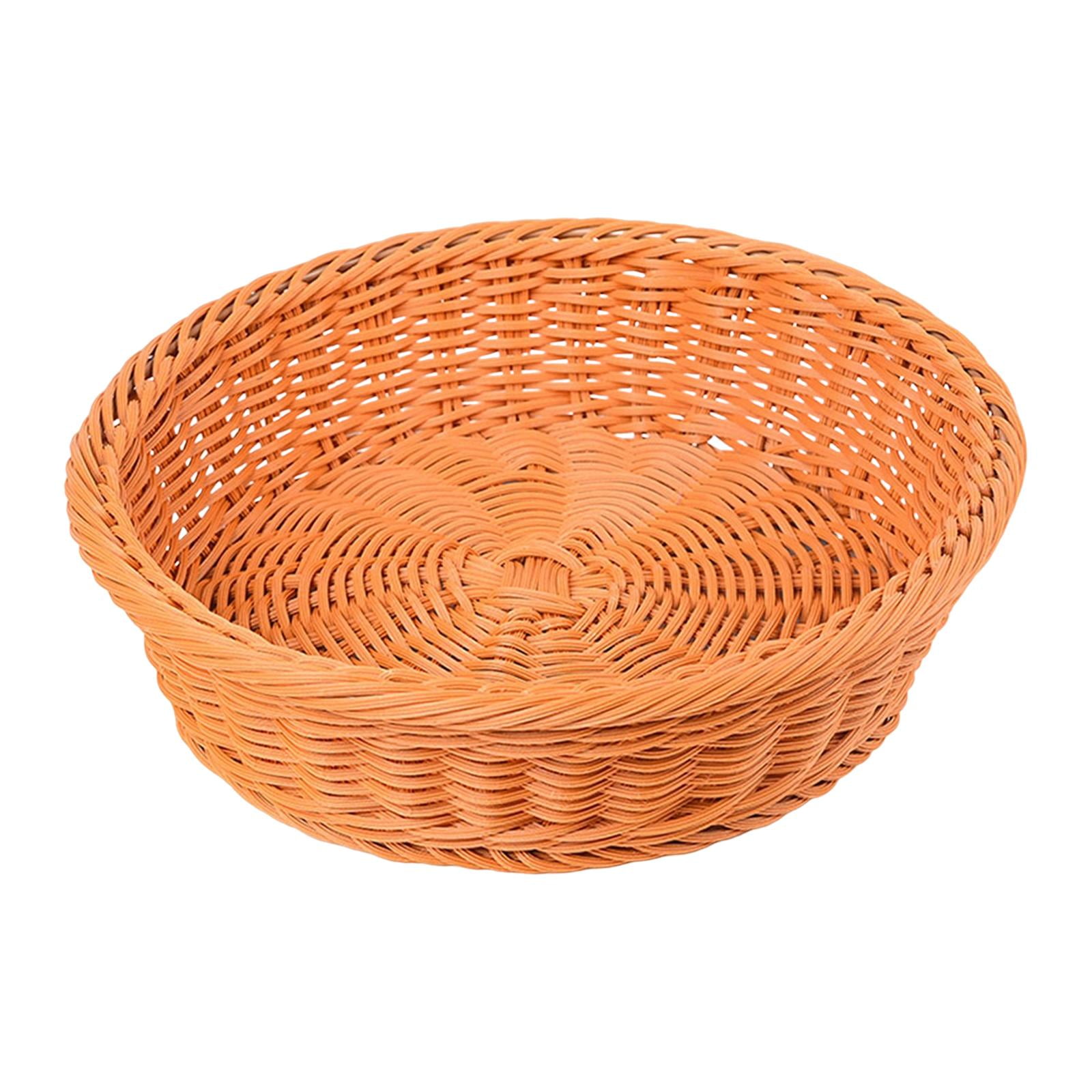 Wicker Woven Bread Basket, Tabletop Food Serving Baskets Trays for ...