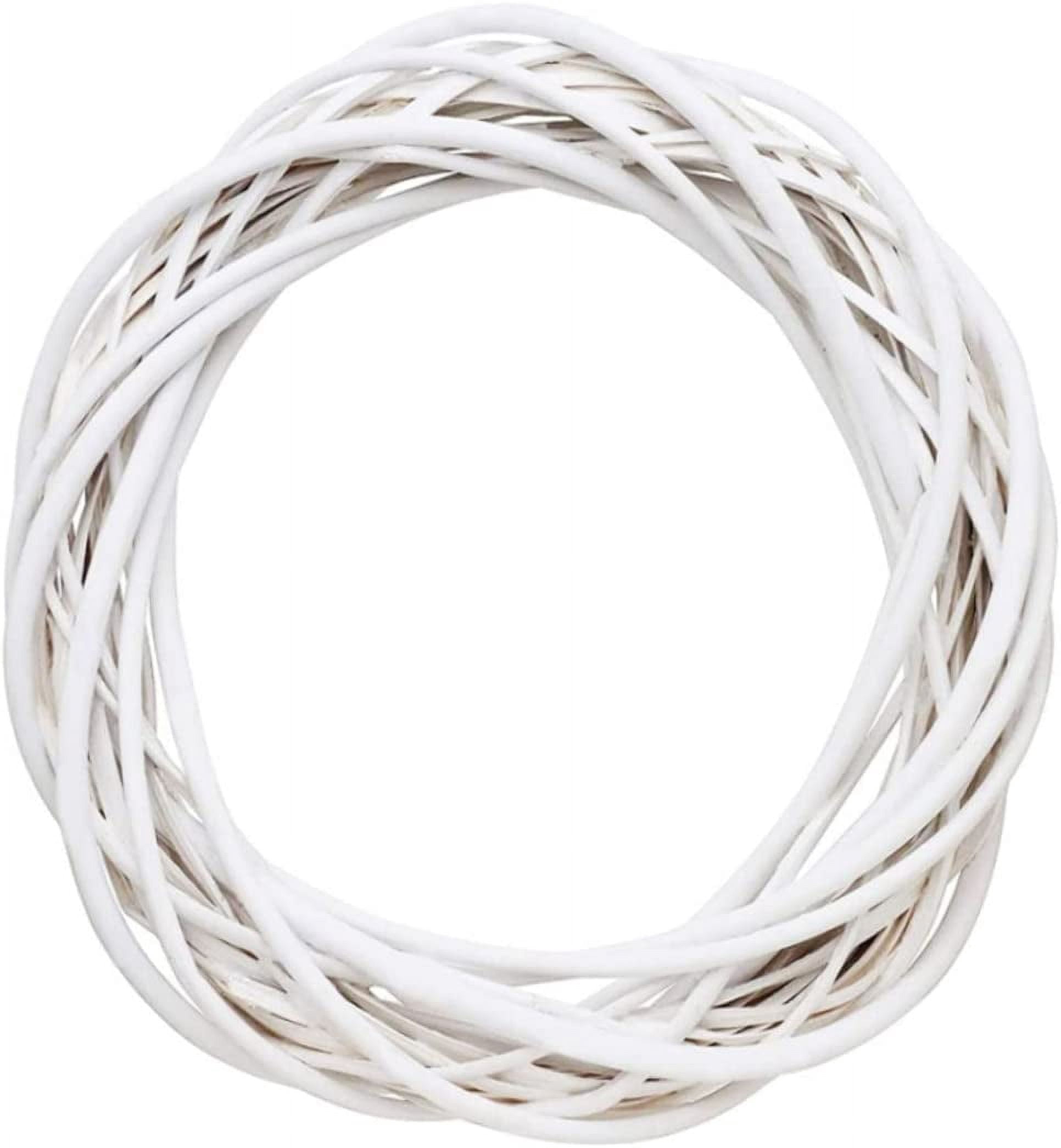 Wicker Wreath Christmas Decor Vine Rake Rattan Natural Floral Hoop 10cm ...