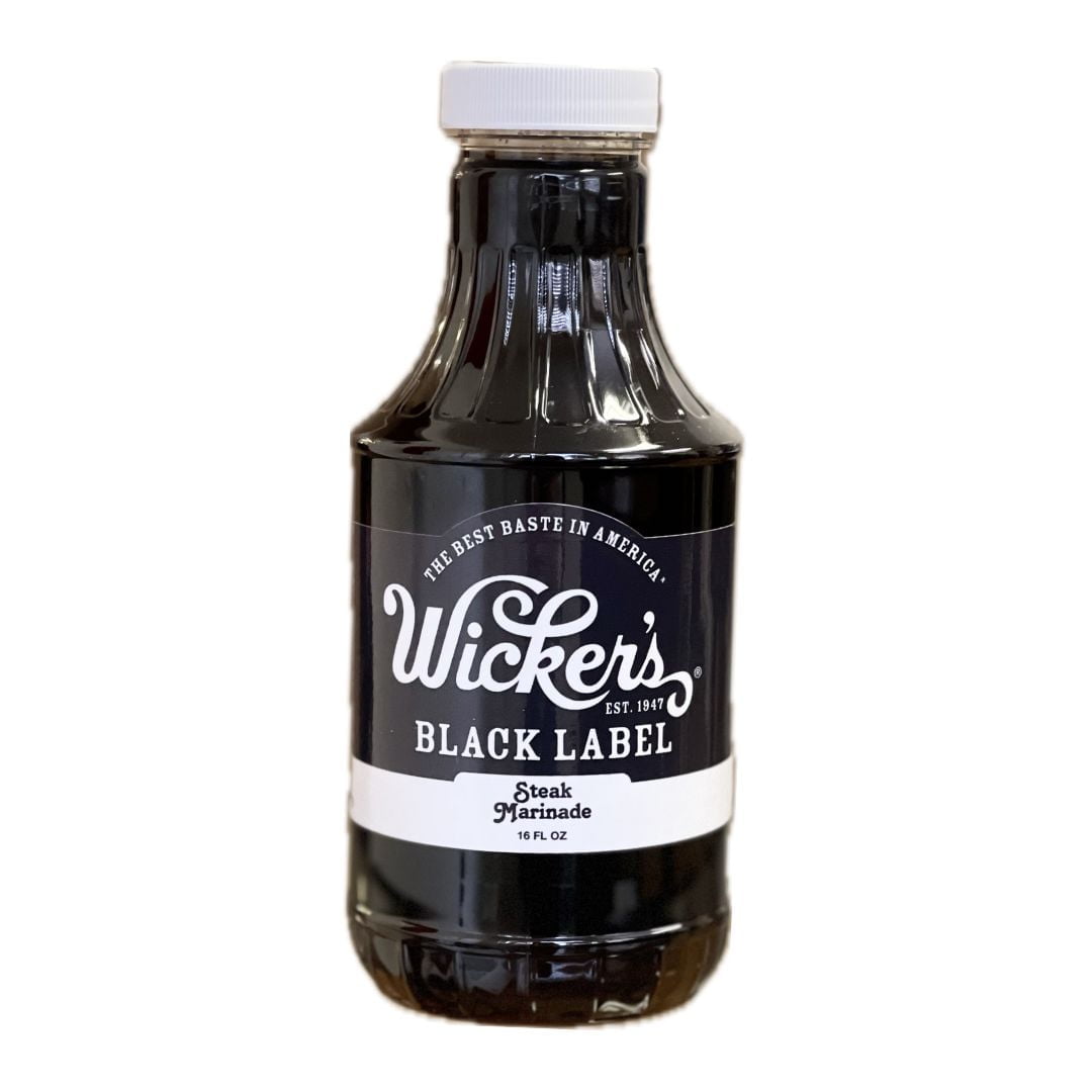 Wicker’s Black Label Steak Marinade, 16 fl oz Bottle – Savory Soy-Based ...