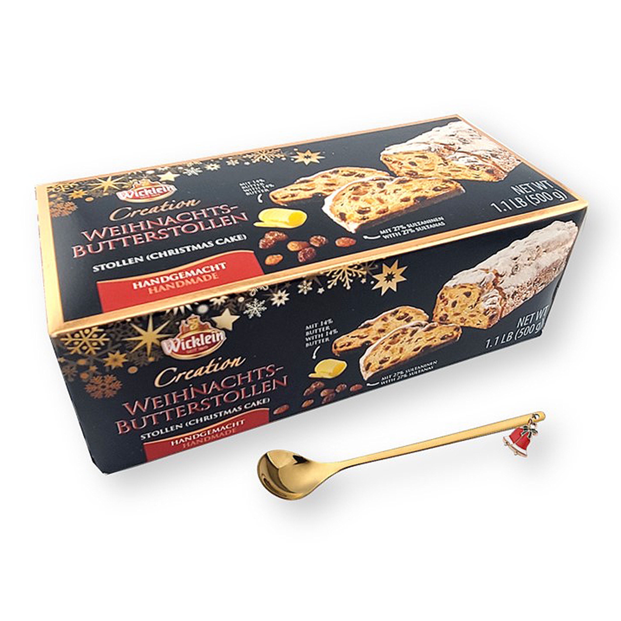 Wicklein Deluxe Christmas Butter Stollen Handmade 1.1 lb. (500 g) with ...