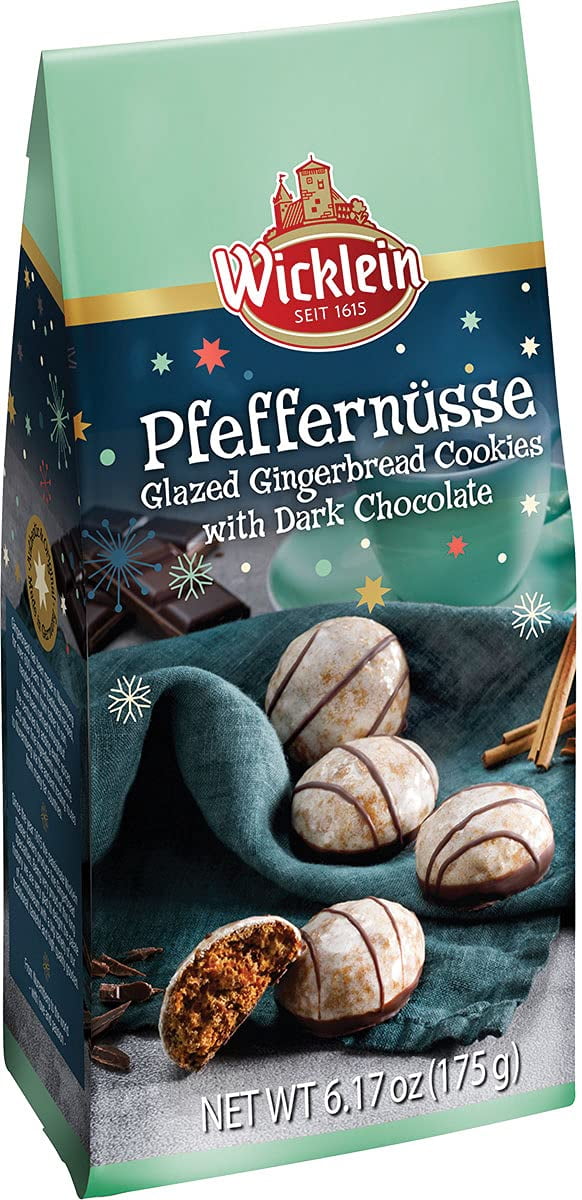 Wicklein Pfeffernusse Glazed Gingerbread Cookies With Dark Chocolate, 6 ...