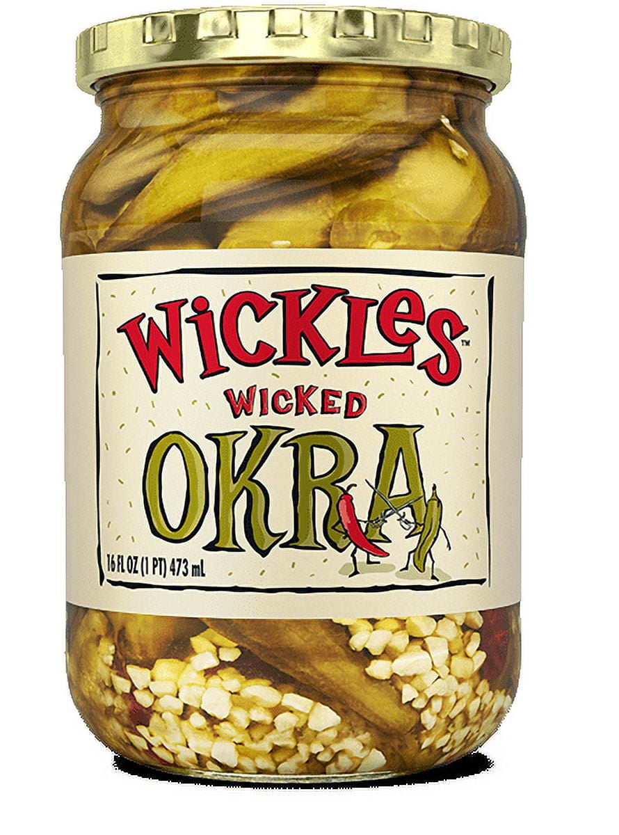 Wickles Wicked Okra Pickles 16 oz - Walmart.com
