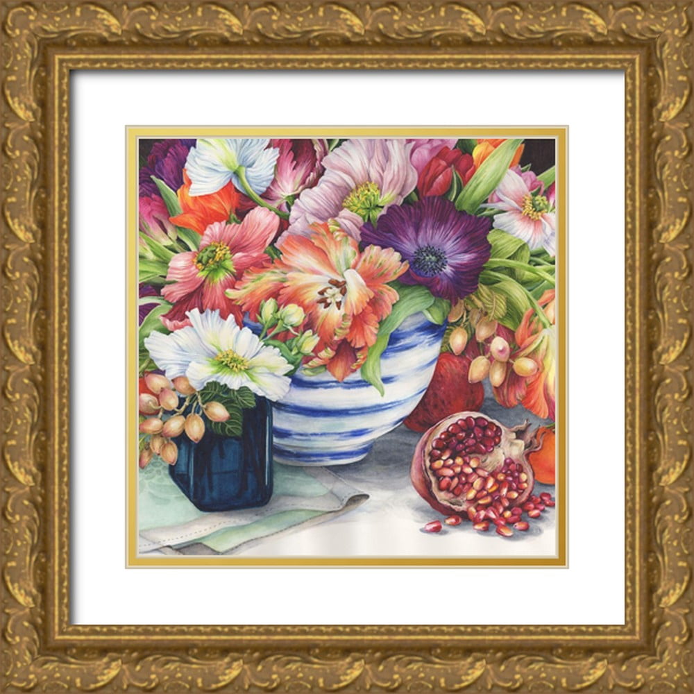 Wicks, Jane 20x20 Gold Ornate Wood Framed with Double Matting Museum ...