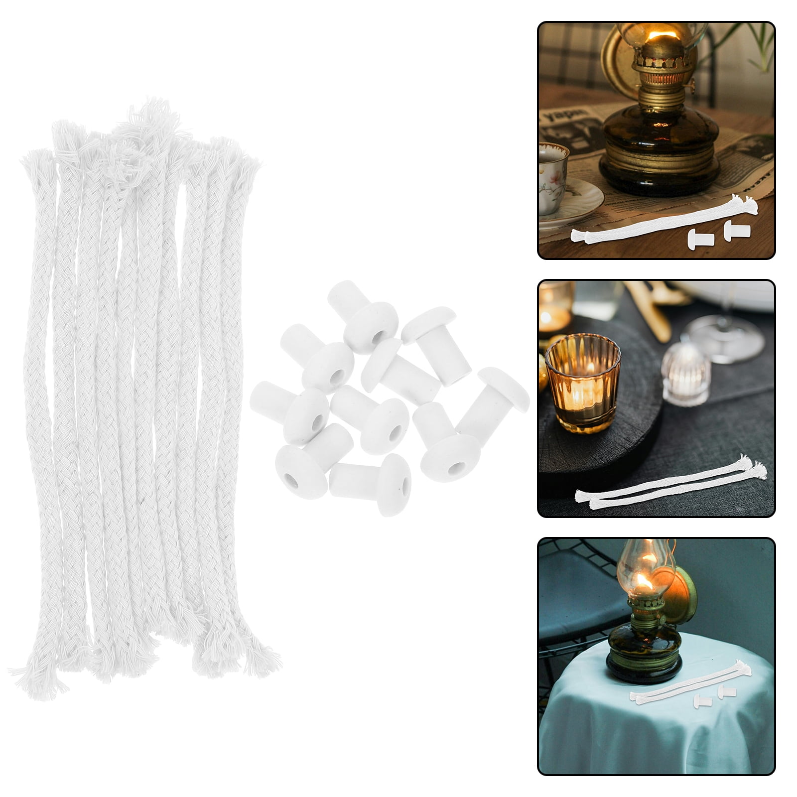 Amosfun Fuel Lamp Wick Lamp Wick White 10 Sets - Walmart.com