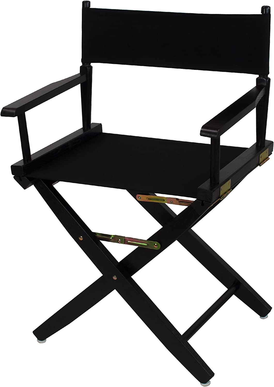 Extra-Wide Premium 18" Director's Chair Black Frame with Black Canvas ...