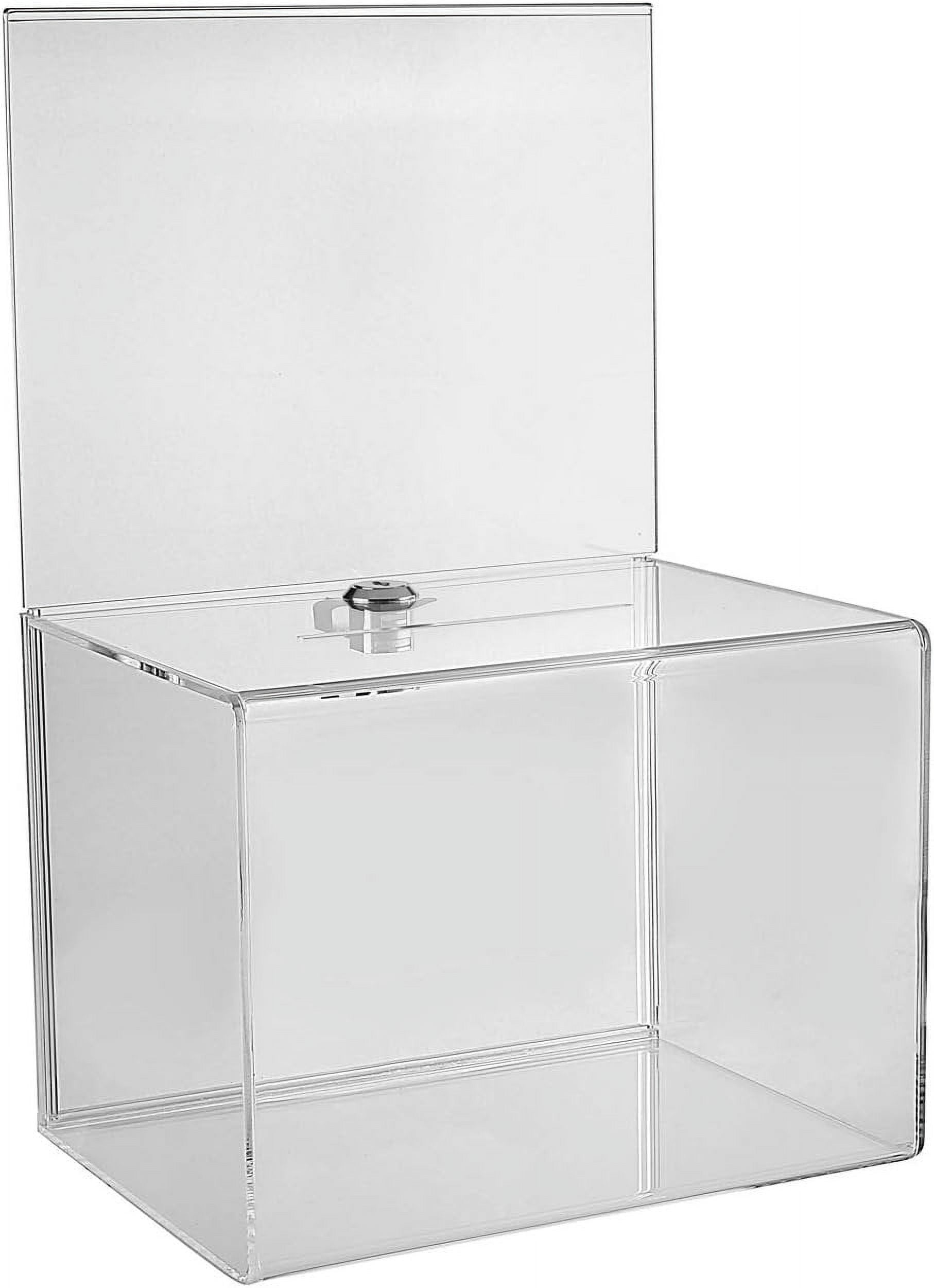 Wide Acrylic Charity Donation Ballot box Fundraising Coin collection ...