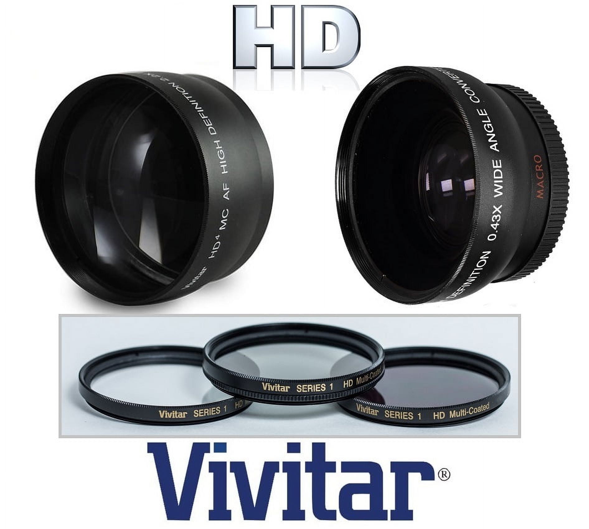 Wide Angle Telephoto and 3-Pc Filter for Canon XA55 XA50 XA45 XA40 ...