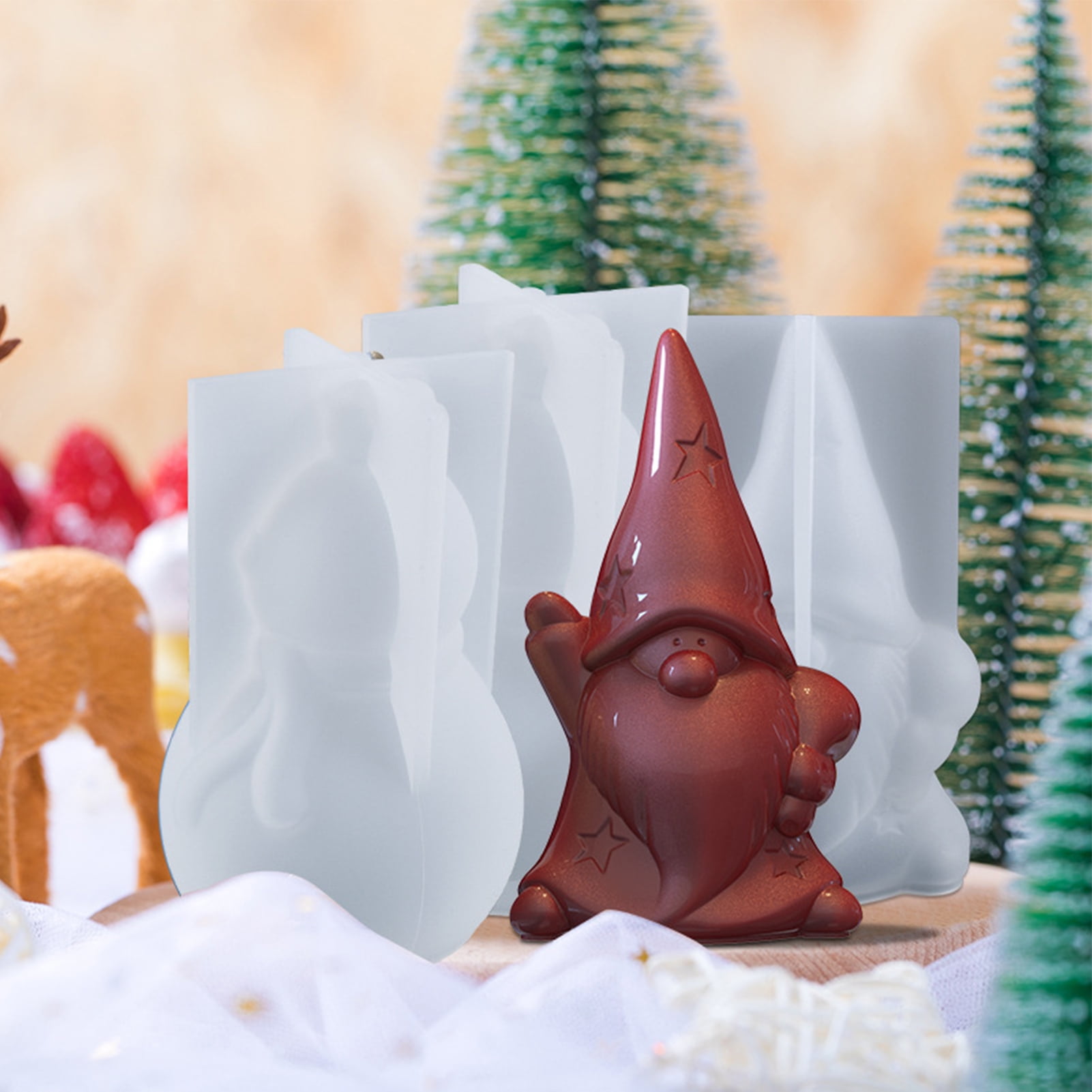 Wide Application Silicone 3D Santa Claus Mold - Eye-catching Casting ...