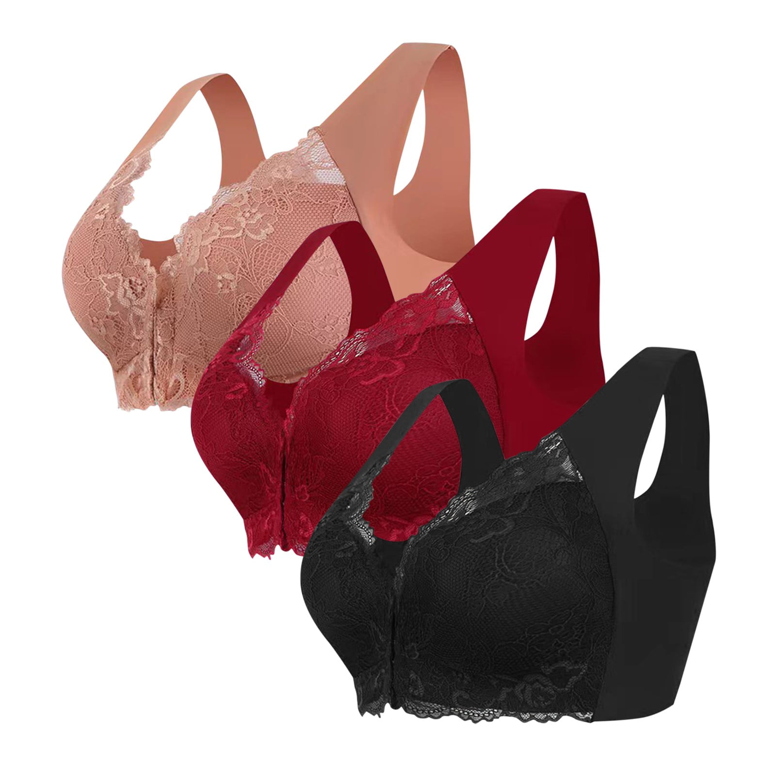 Wide Band Bras for Women, Comdrip Thin Laceless Ring Comfortable ...