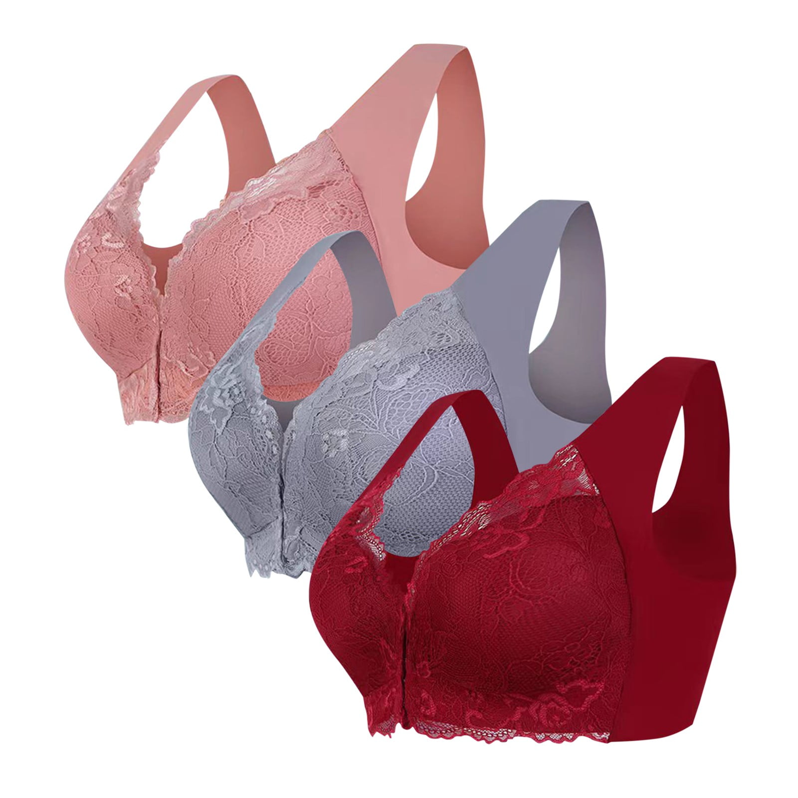 Wide Band Bras for Women, Comdrip Thin Laceless Ring Comfortable ...